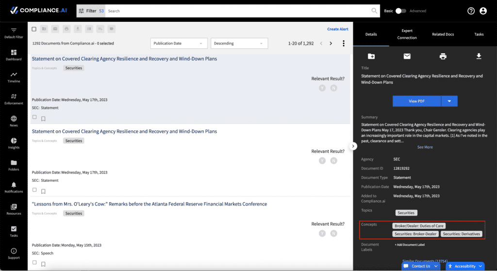 Regularly change management tools with compliance.ai