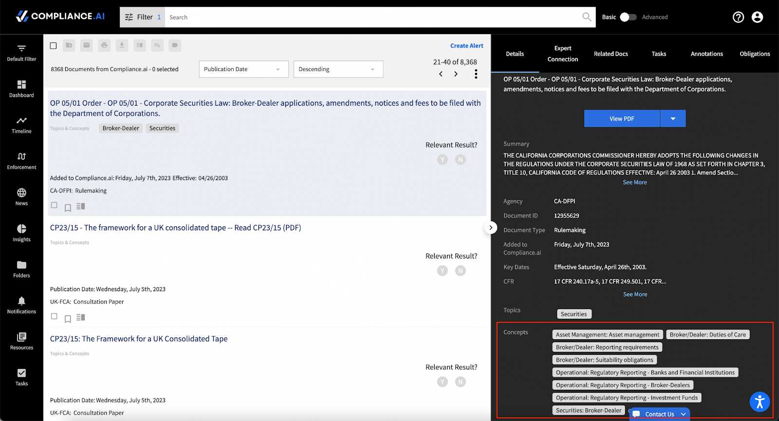 Stay in the know with compliance.ai regulatory compliance process