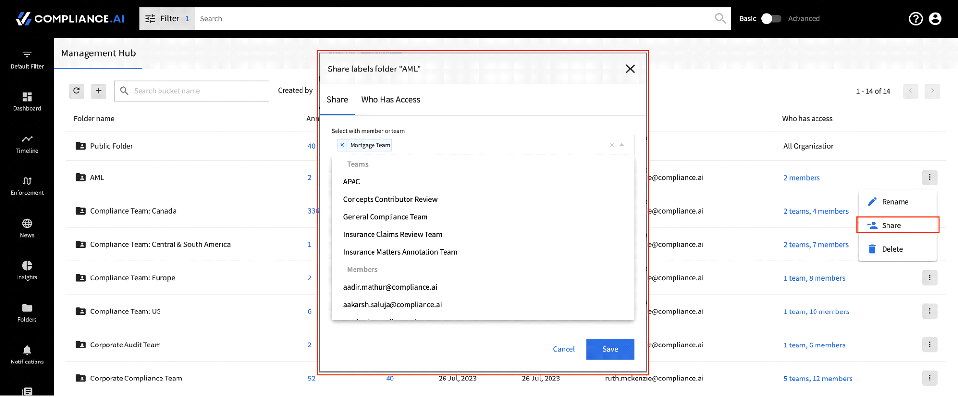 Compliance.ai regulatory change management software enhancements